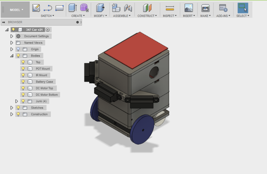 Wall Following Car Chassis | Files to download and to 3D print for free ...