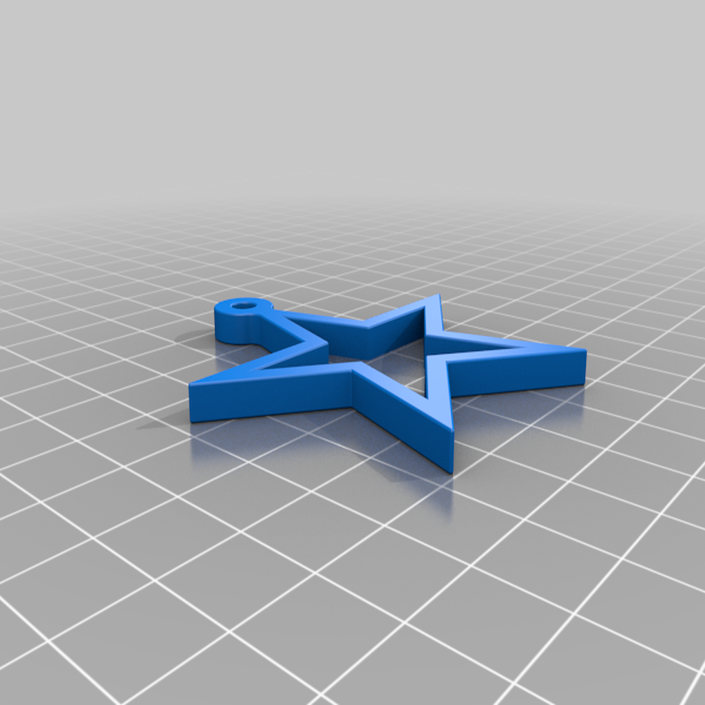 Star Keychain | Files to download and to 3D print for free - 3DPEA