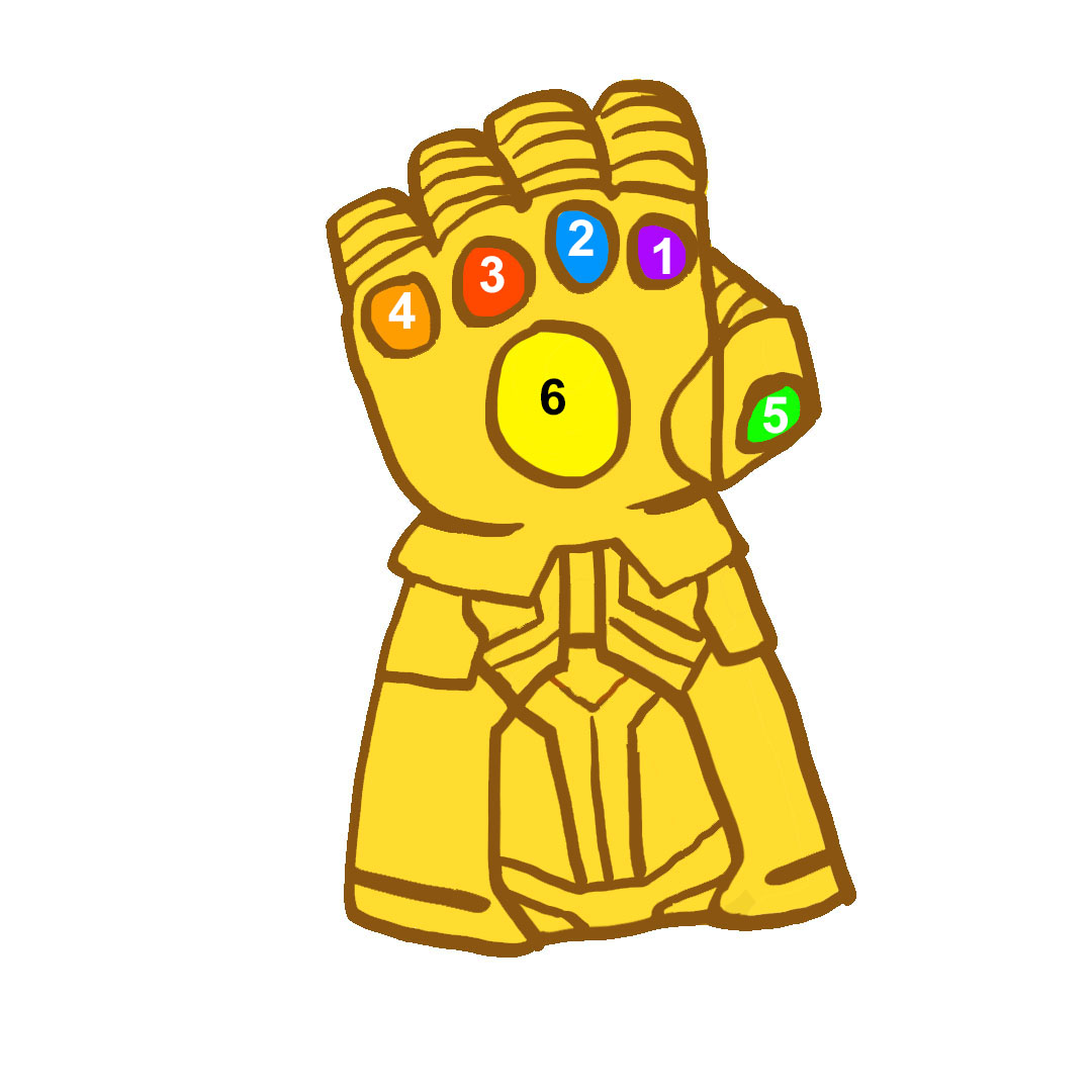 Infinity Gauntlet Keychain - 3dstl