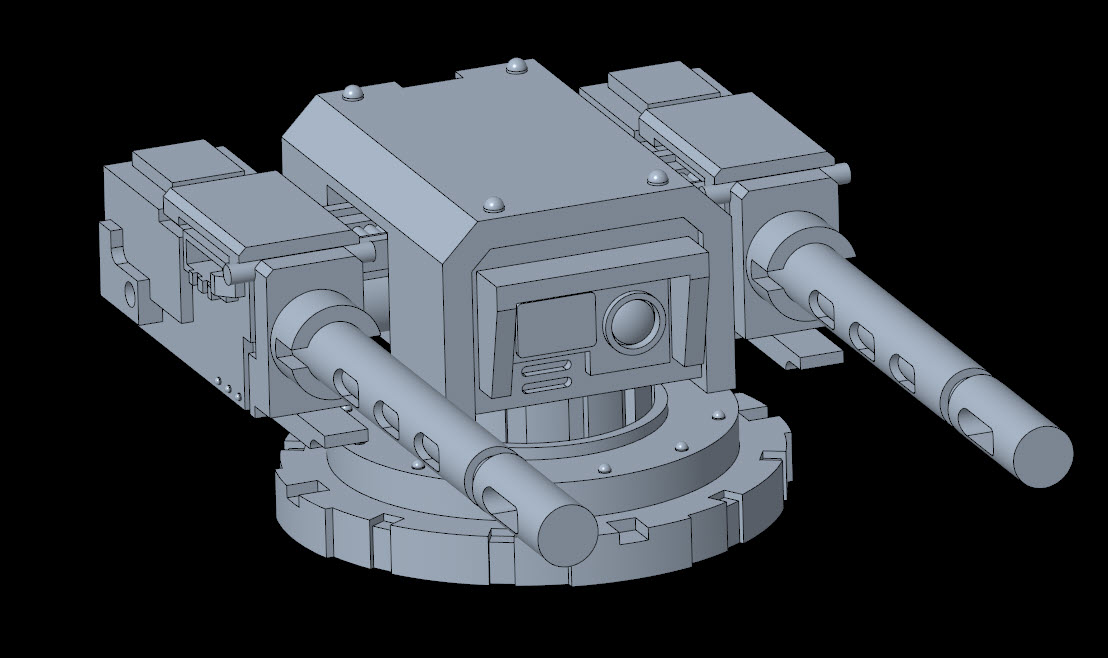 MG turret for Impulsor | Files to download and to 3D print for free - 3DPEA