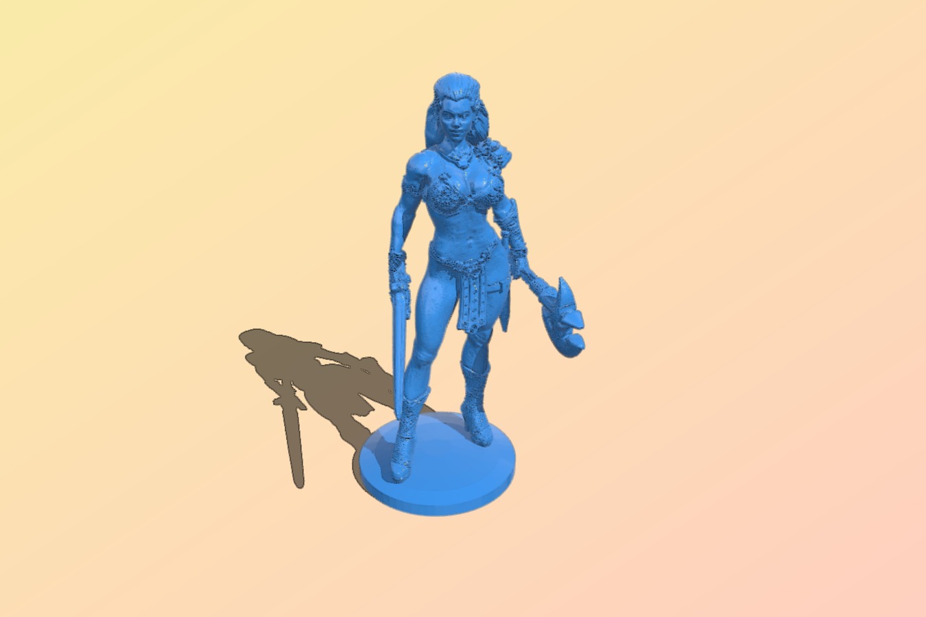 Human Female Barbarian - 3DPEA