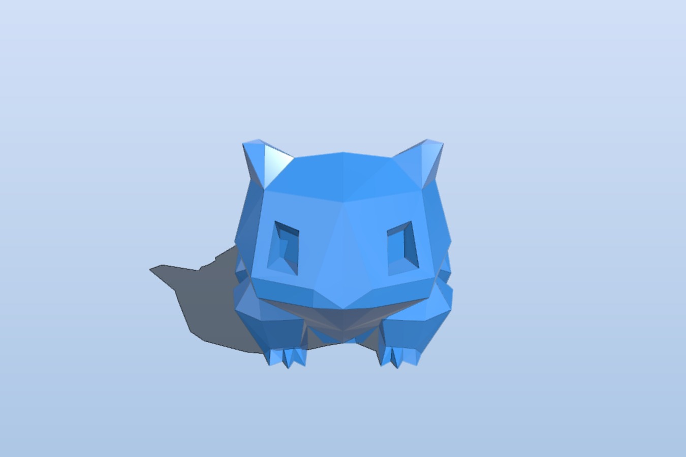 Low Poly Bulbasaur Pot - 3dstl