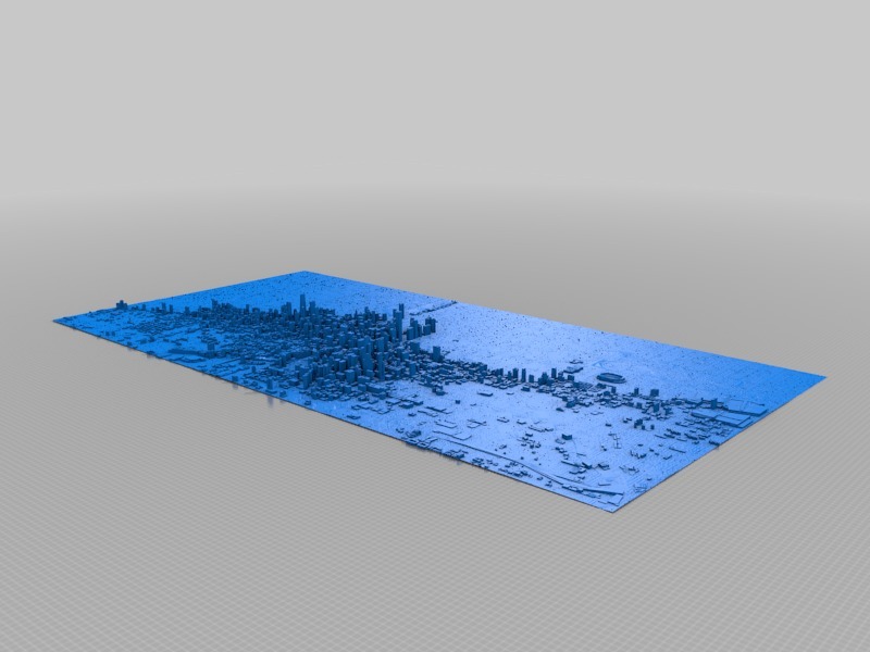 Chicago Skyline 3D Map - 3DPEA