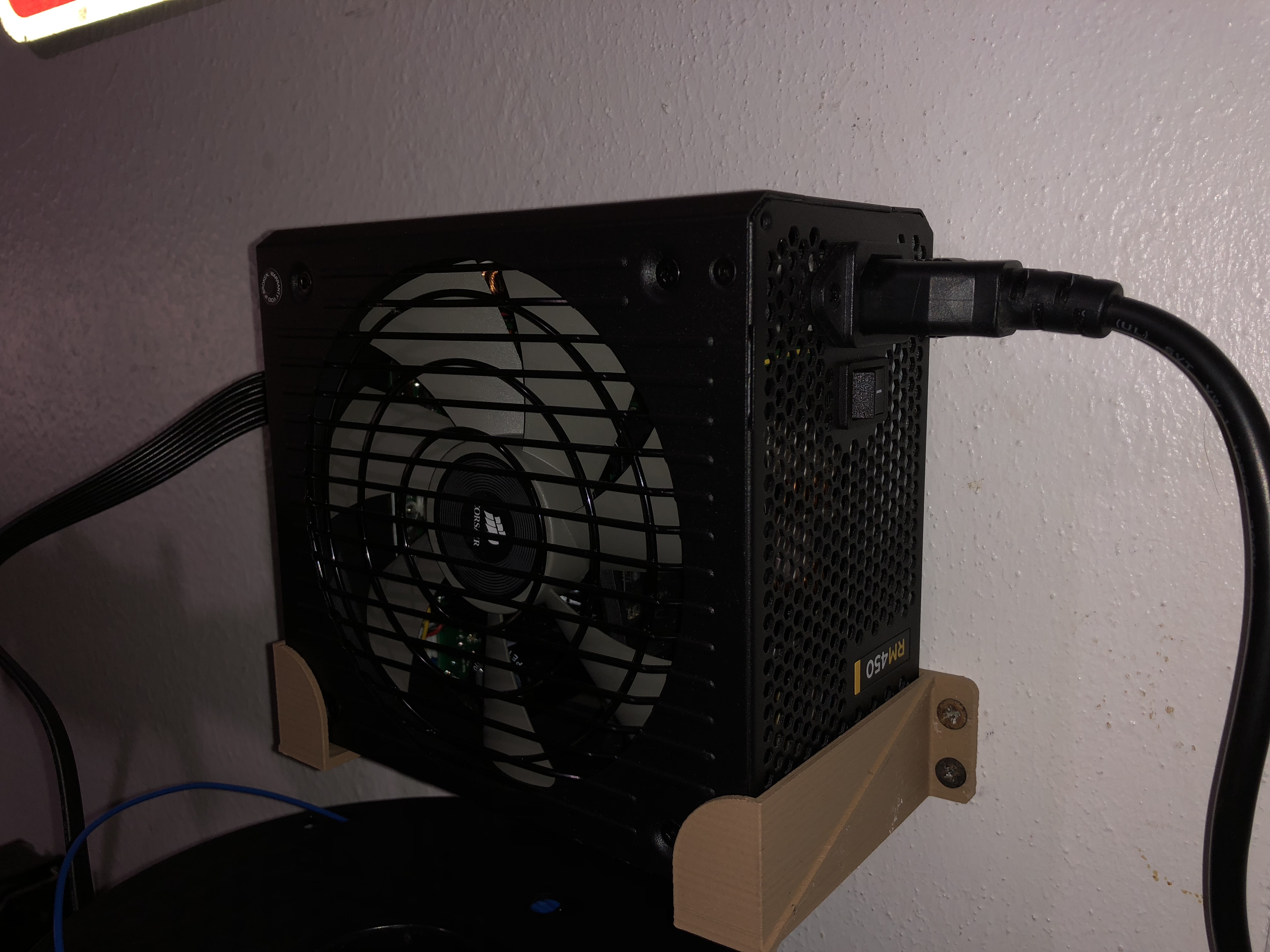ATX Power Supply Wall Mounting Brackets - 3dstl