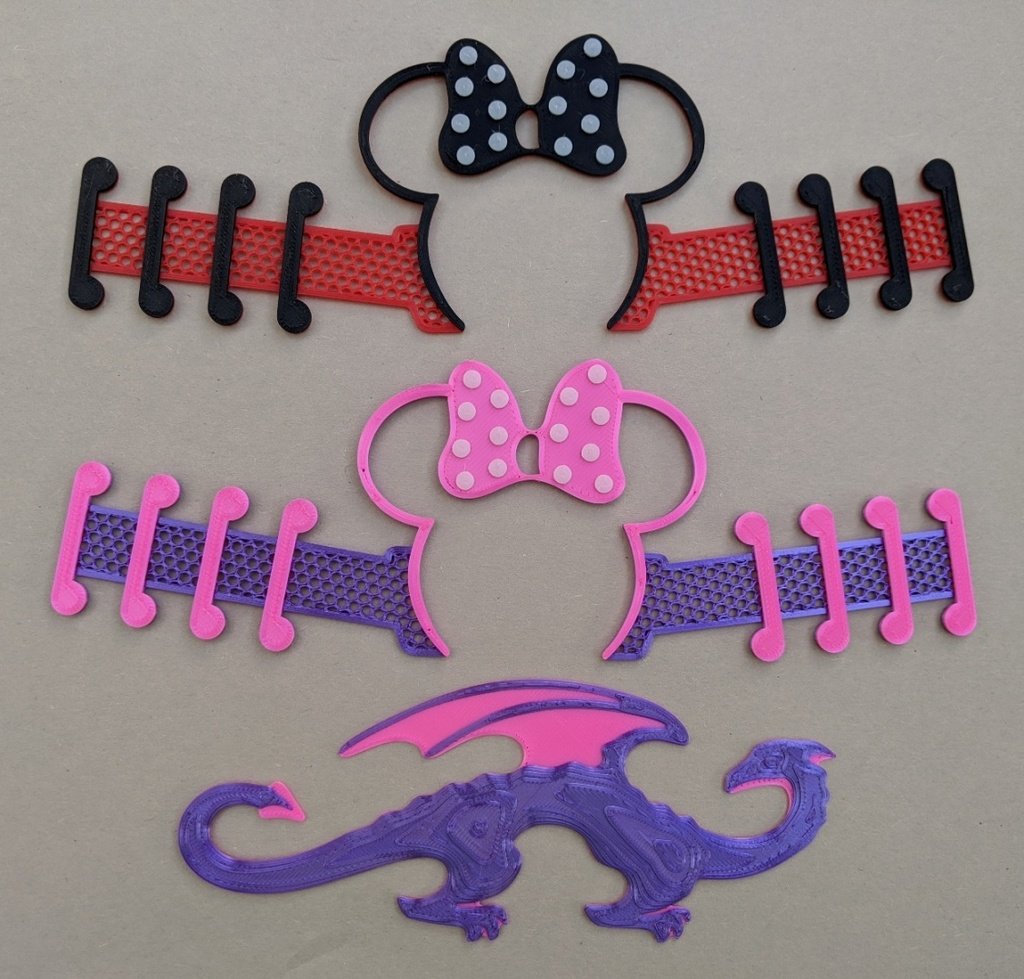 Minnie Mouse, Dragon and Flowers Ear savers | Files to download and to ...