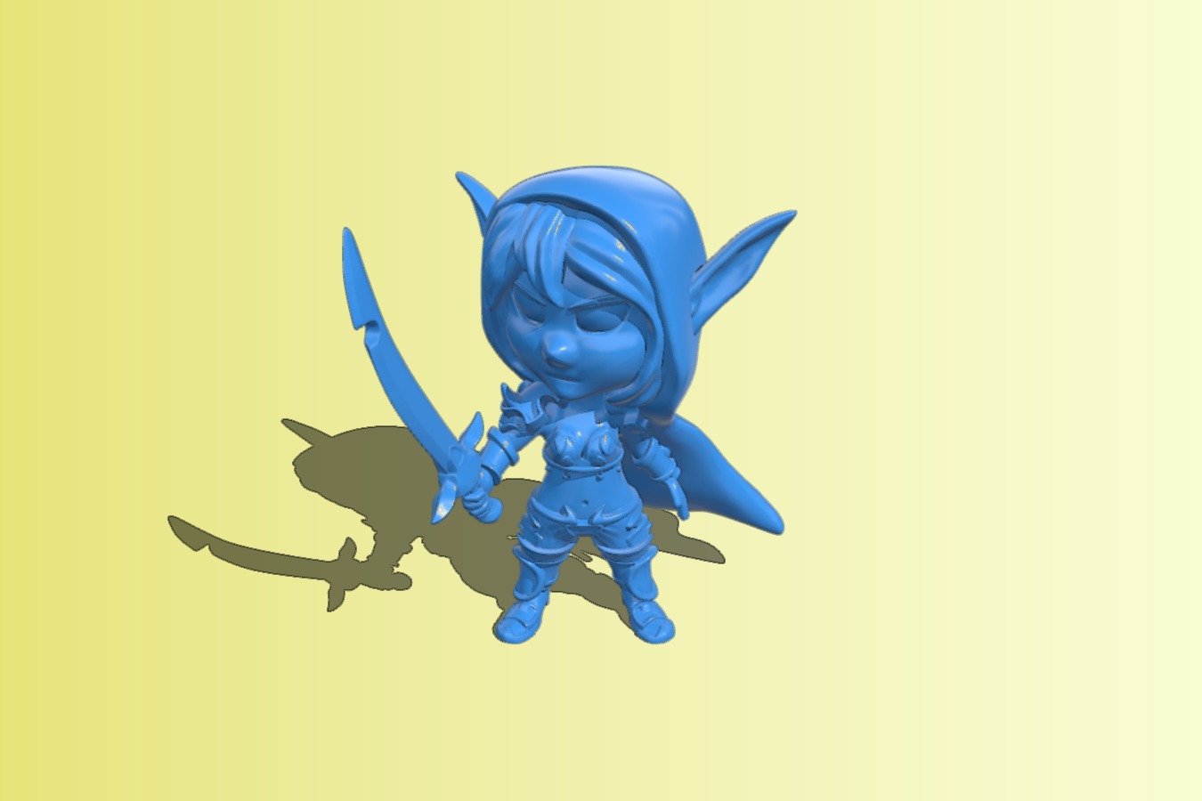 Sylvanas Chibi | Files to download and to 3D print for free - 3DPEA