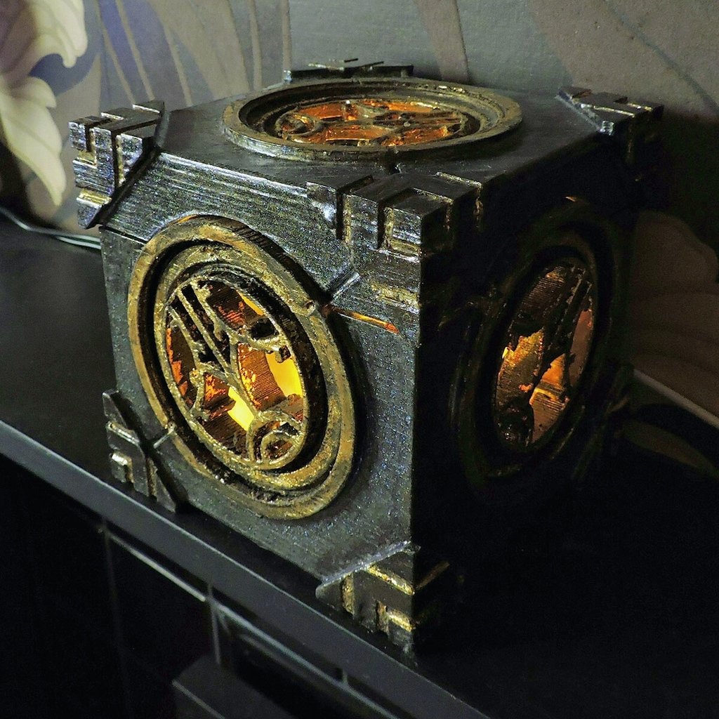 Skyrim Runed Lexicon LED _ Echo Dot _ USB Shiny Thing Holder - 3DPEA