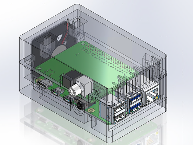 RaspberryPI4 + Hifiberry Digi enclosure (& Pifi Digi+ 1.0) - 3DPEA
