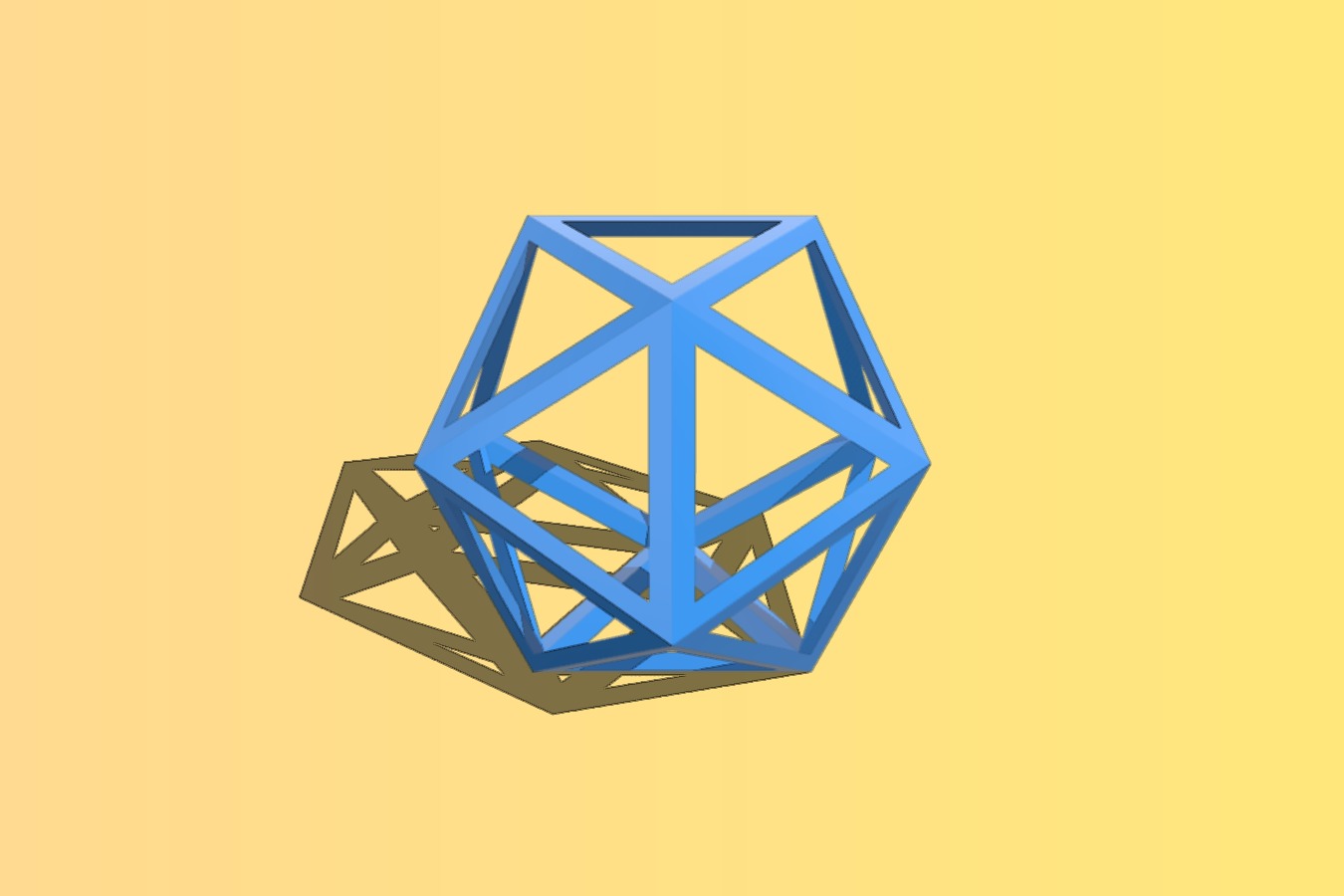 Icosahedron with thin legs | Files to download and to 3D print for free ...