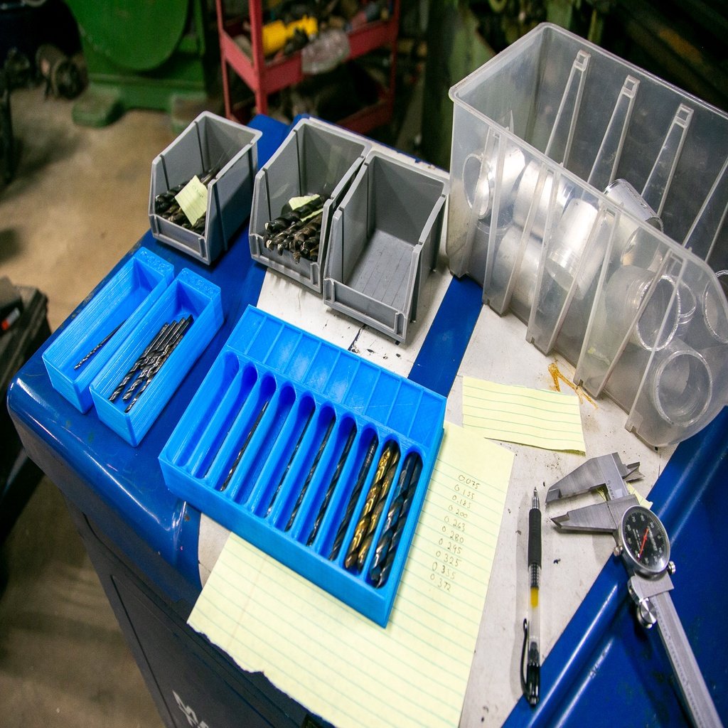 Drill Bit Bins and storage | Files to download and to 3D print for free ...