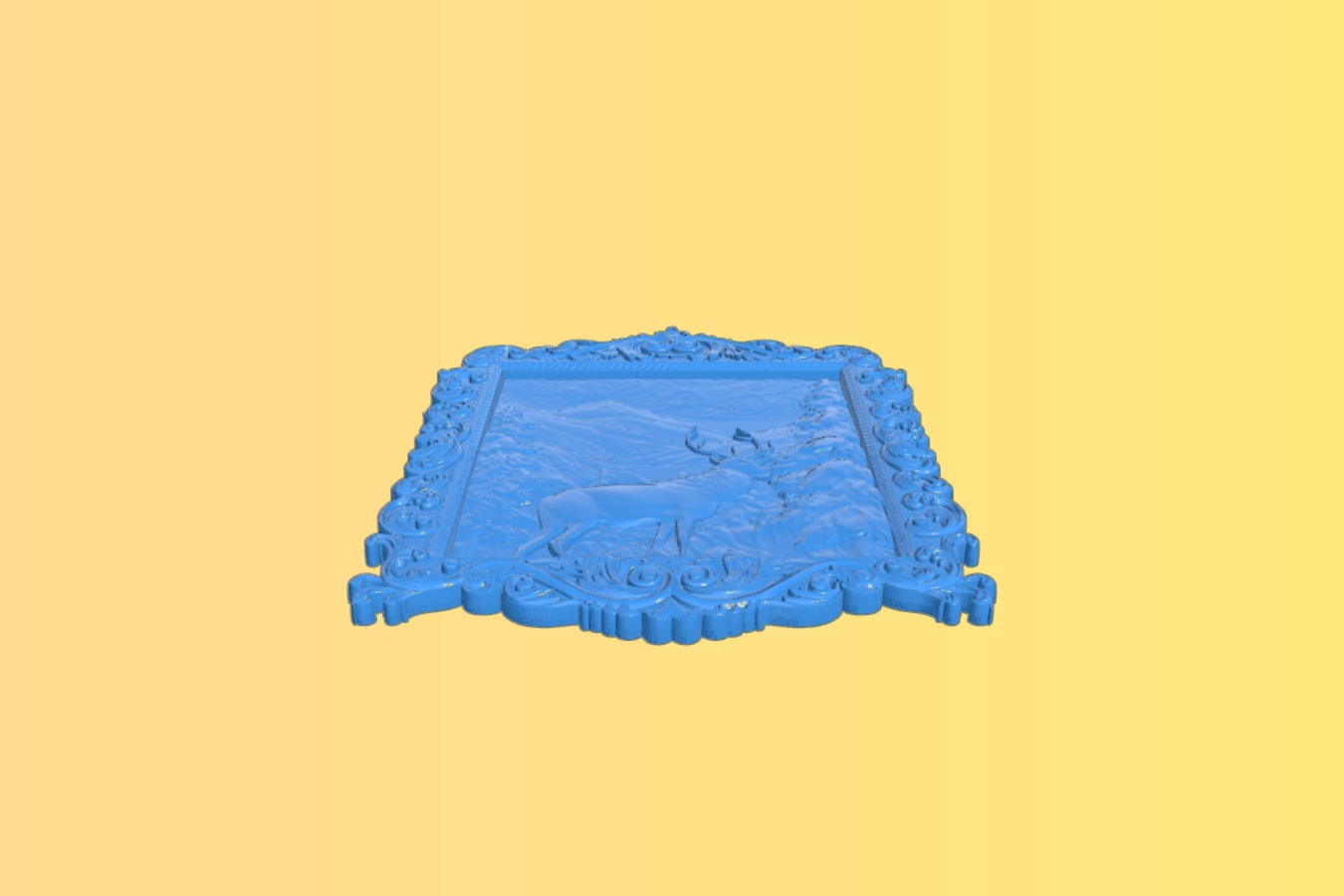 Deer painting in the forest | Files to download and to 3D print for free - 3DPEA