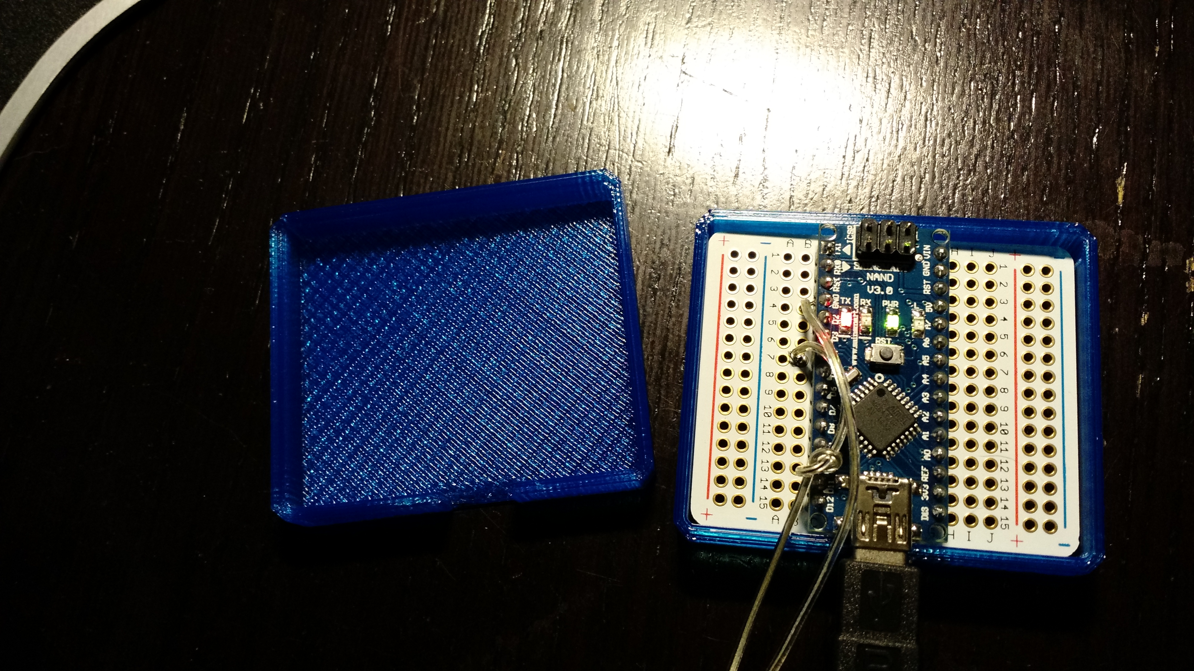 Quarter Size BreadBoard & Arduino Nano Case - 3DPEA