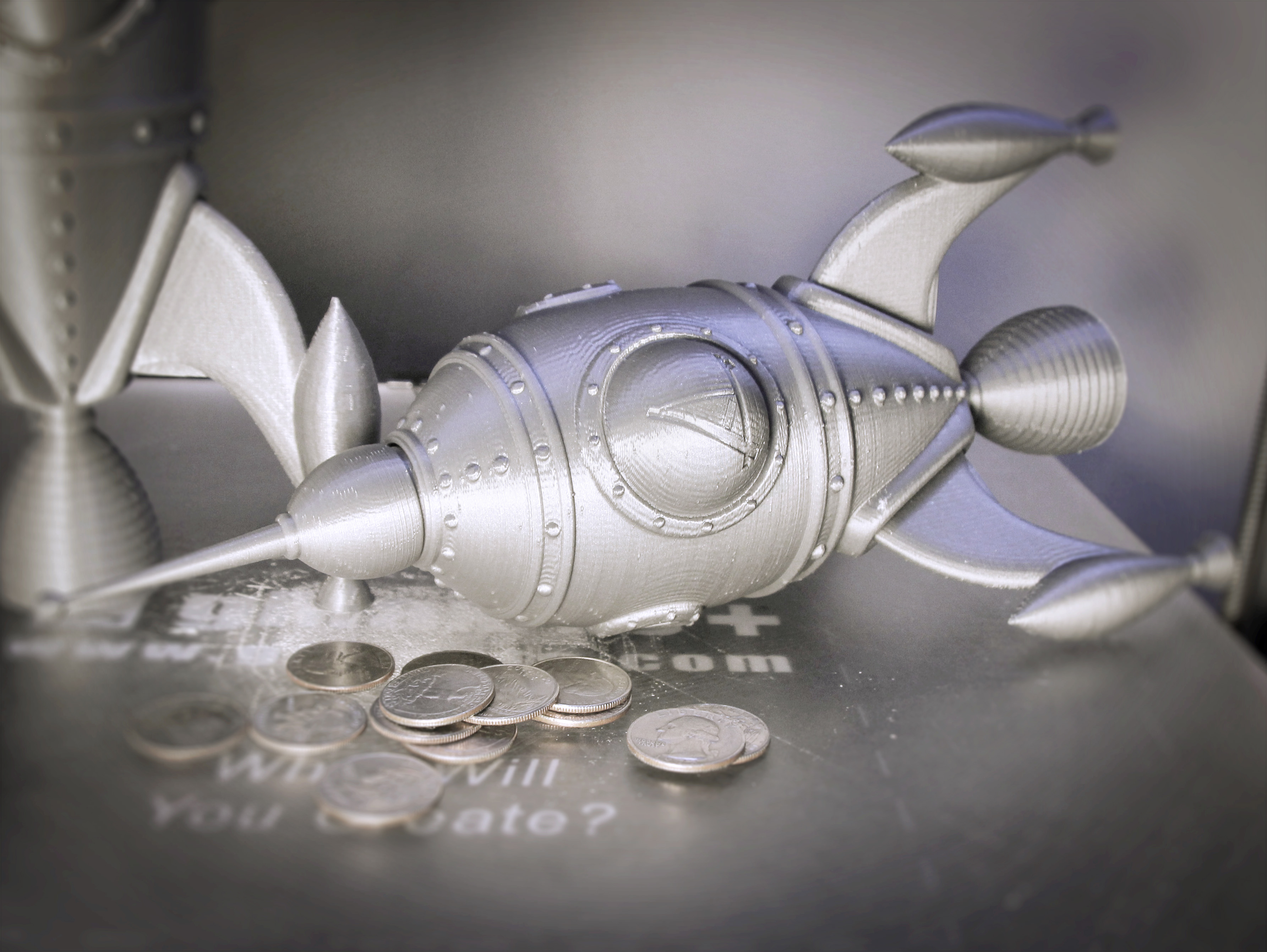 gCreate Rocket Ship Money Bank - 3DPEA