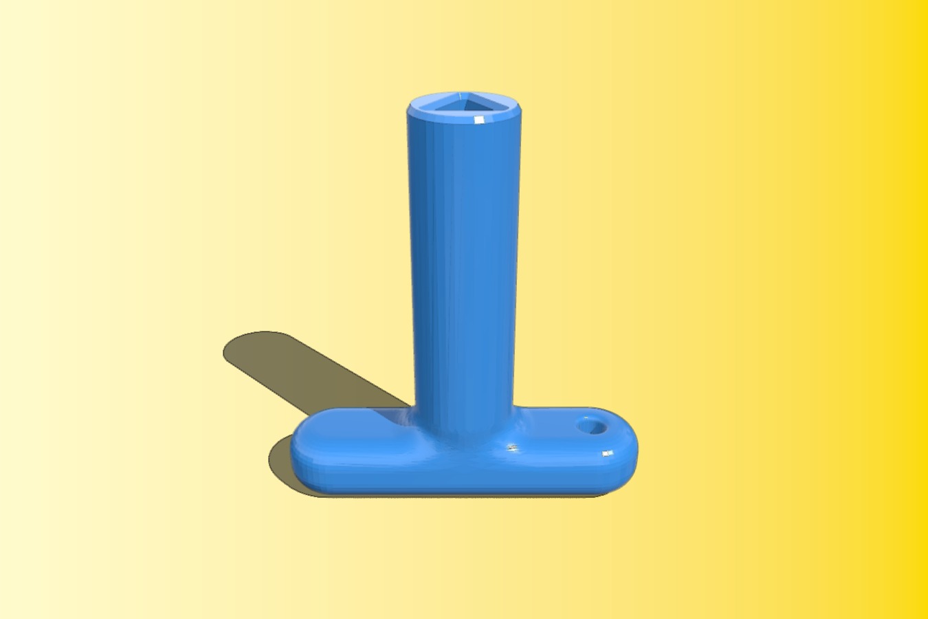 Clé triangle poubelle jaune - 3dstl