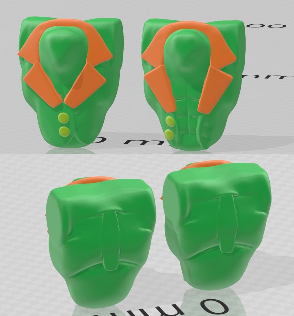 Jacketed Orcish Torsos | Files to download and to 3D print for free - 3DPEA