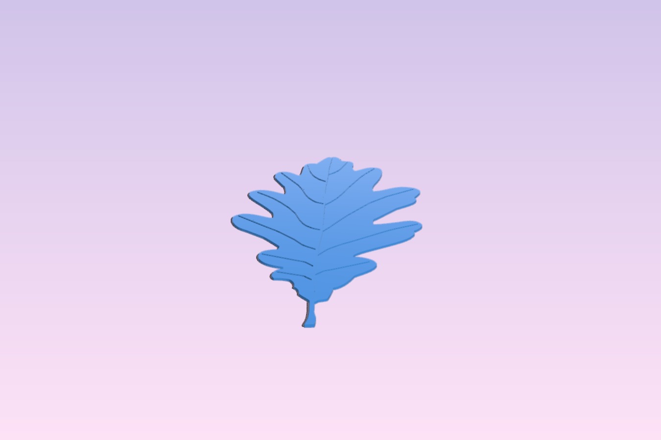Oak tree leaf - 3DPEA