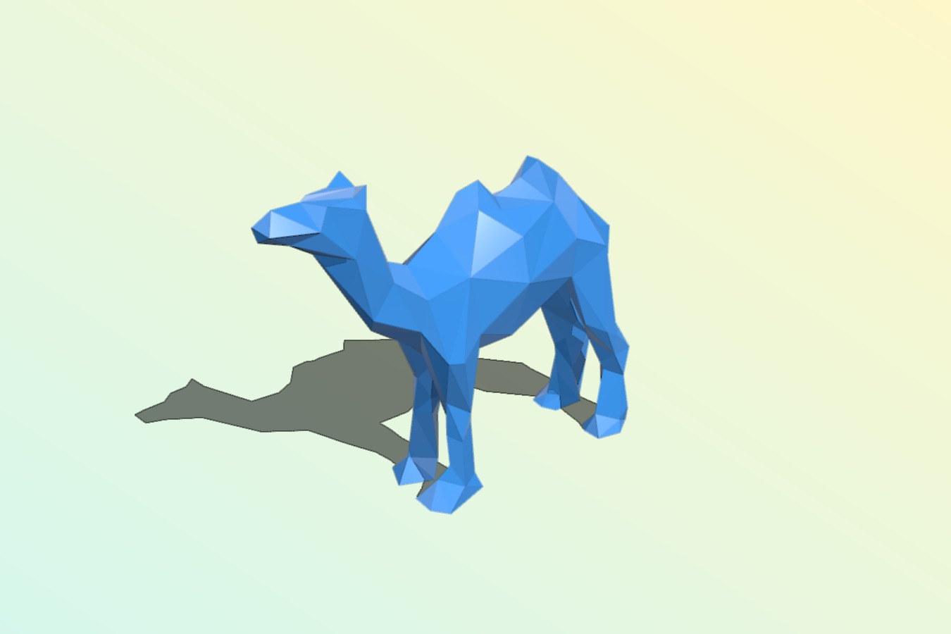 Low Poly Camel | Files to download and to 3D print for free - 3DPEA