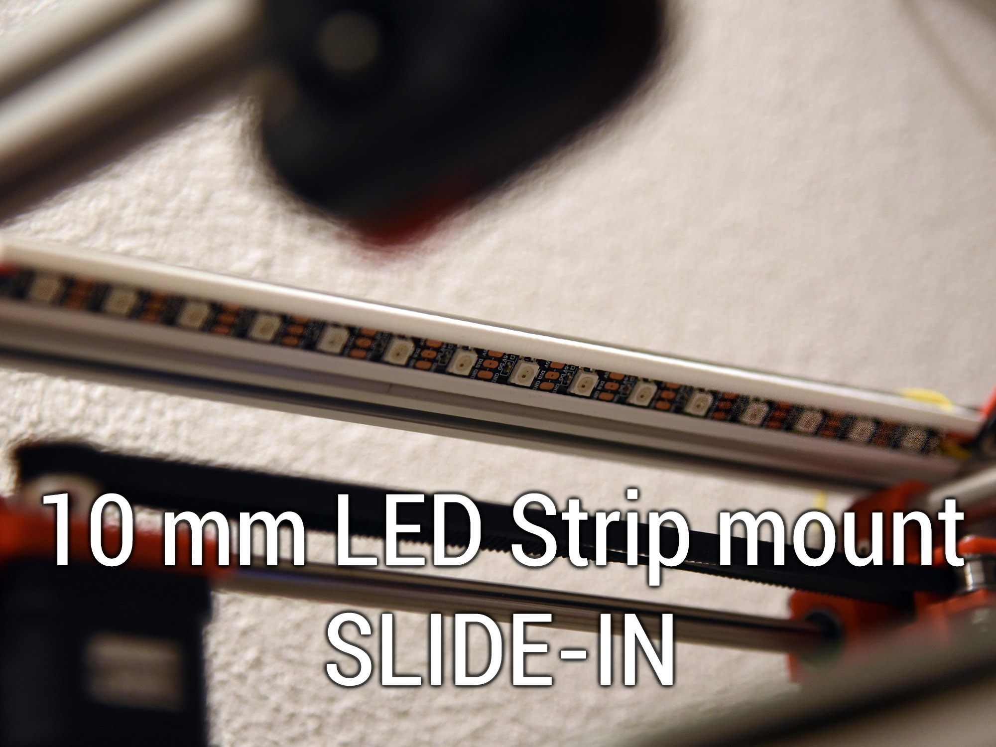 10 mm Slide-IN LED Strip mount for 2020 - 3DPEA