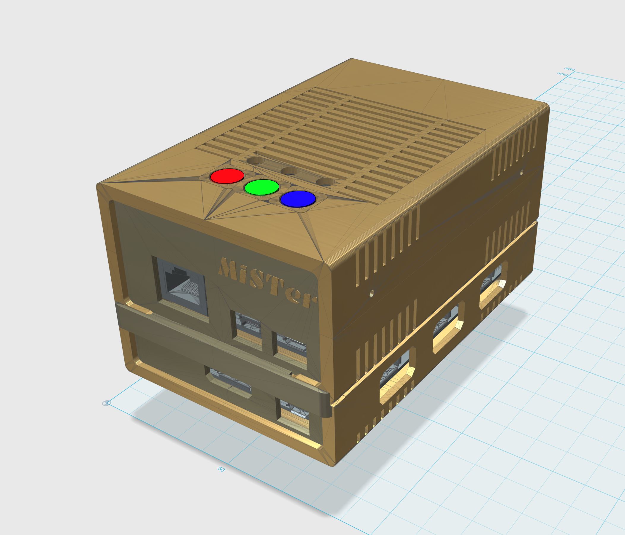 MiSTer Sidecar USB case add-on v1.2 for MiSTer XS Case - 3dstl