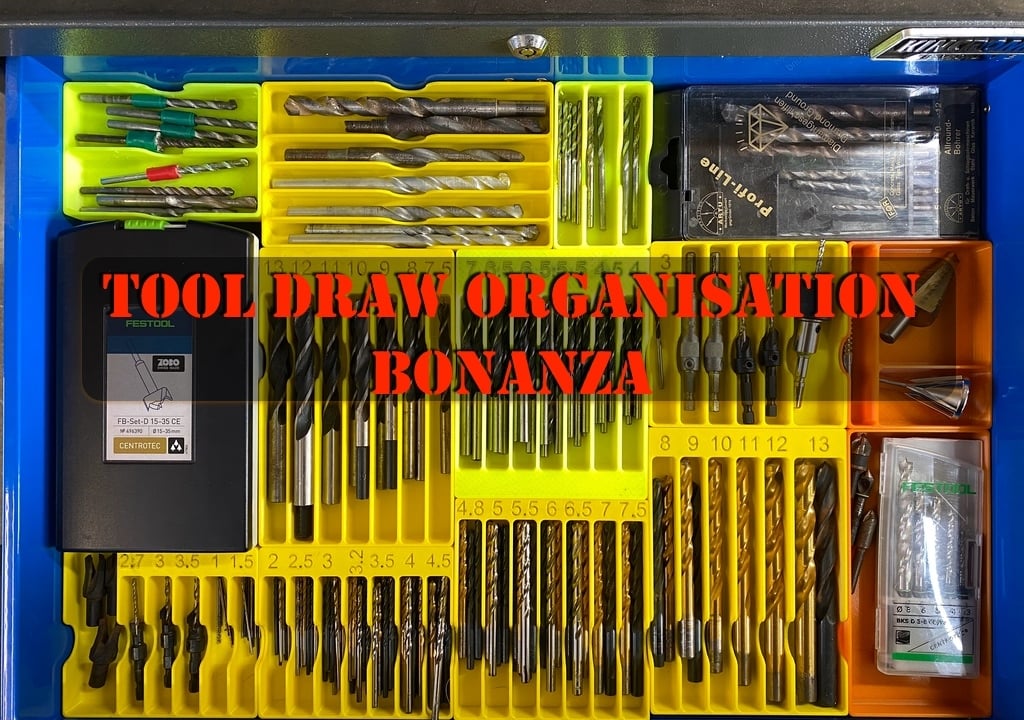 Drill bit organisation trays - 3DPEA