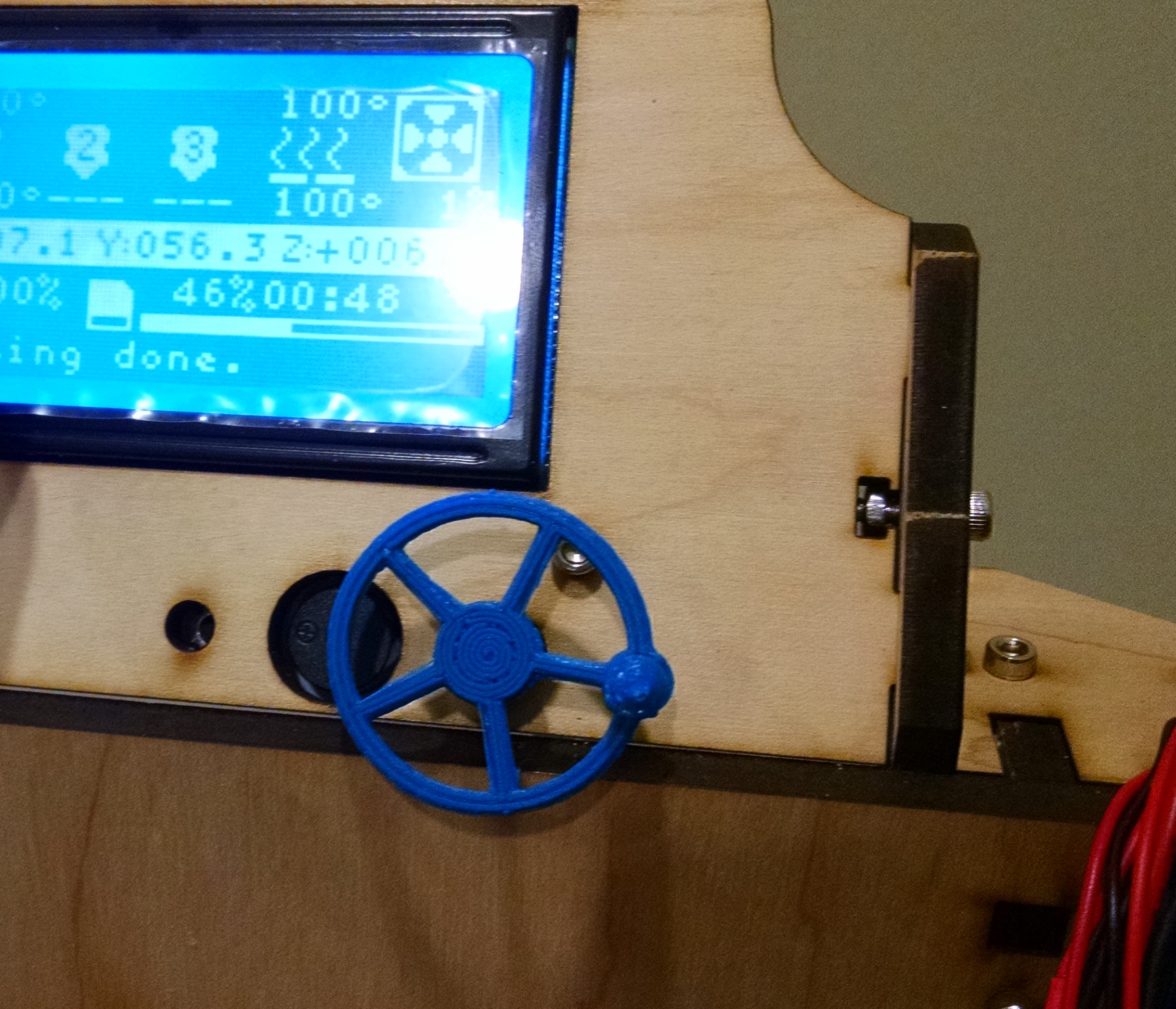 LCD Knob - Industrial Wheel Valve Style (Rotary Encoder) - 3DPEA