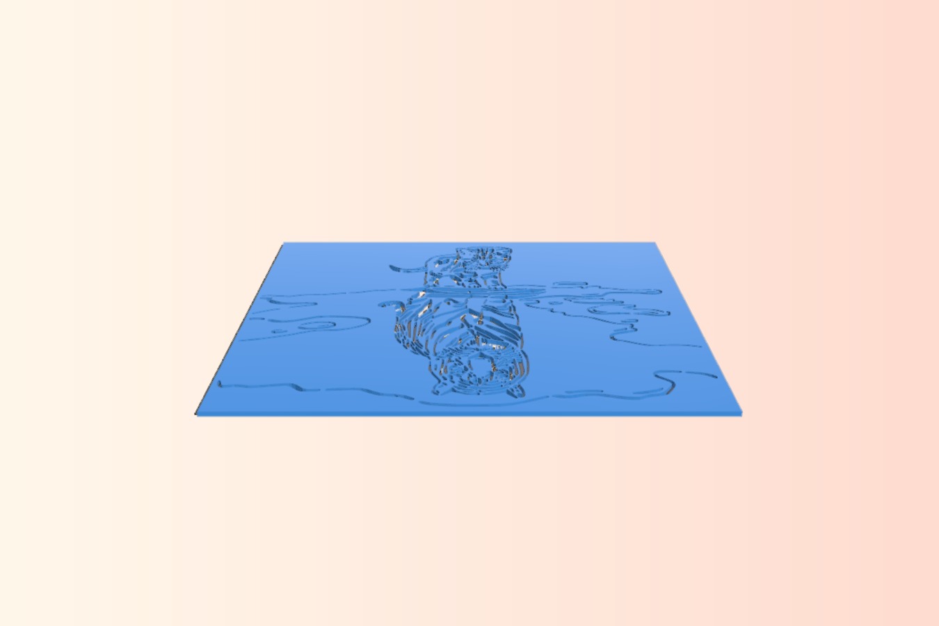 Cat reflection stencil - 3DPEA