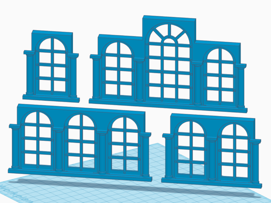 Romanesque _ Norman inspired windows for tabletop buildings - 3DPEA