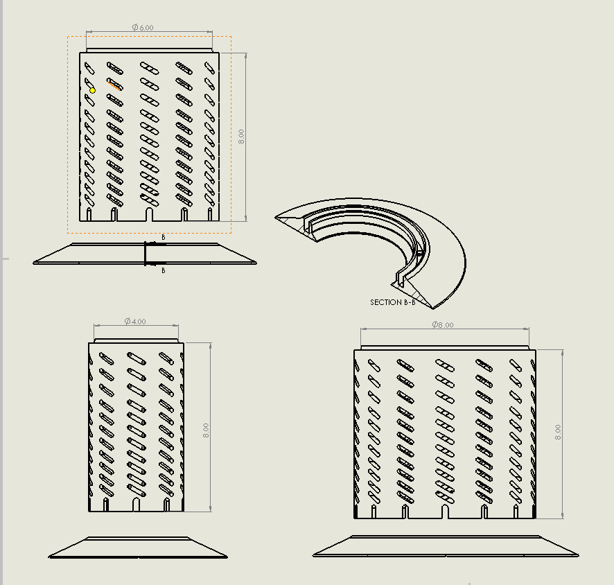 Aquaponics Bell Siphon Perforated Substrate Barrier - 3DPEA