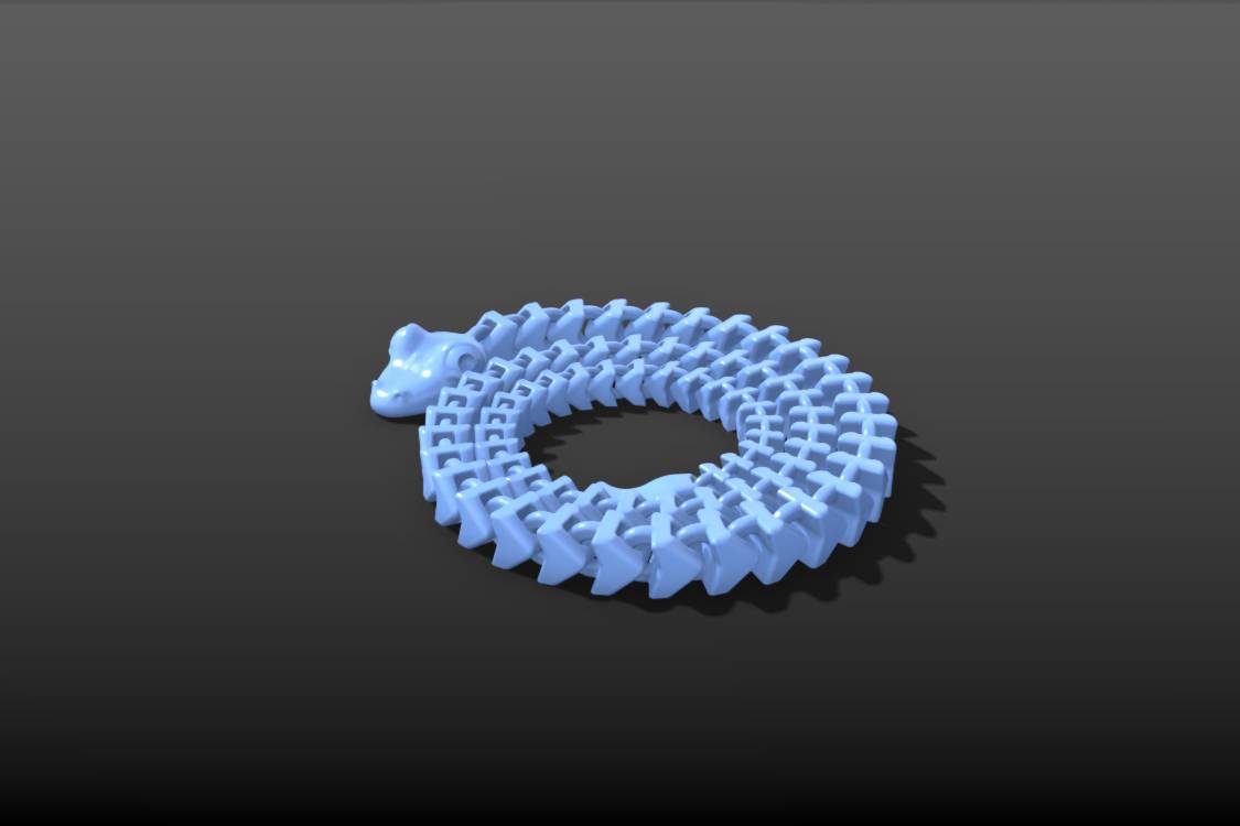 flexible snake | Files to download and to 3D print for free - 3DPEA