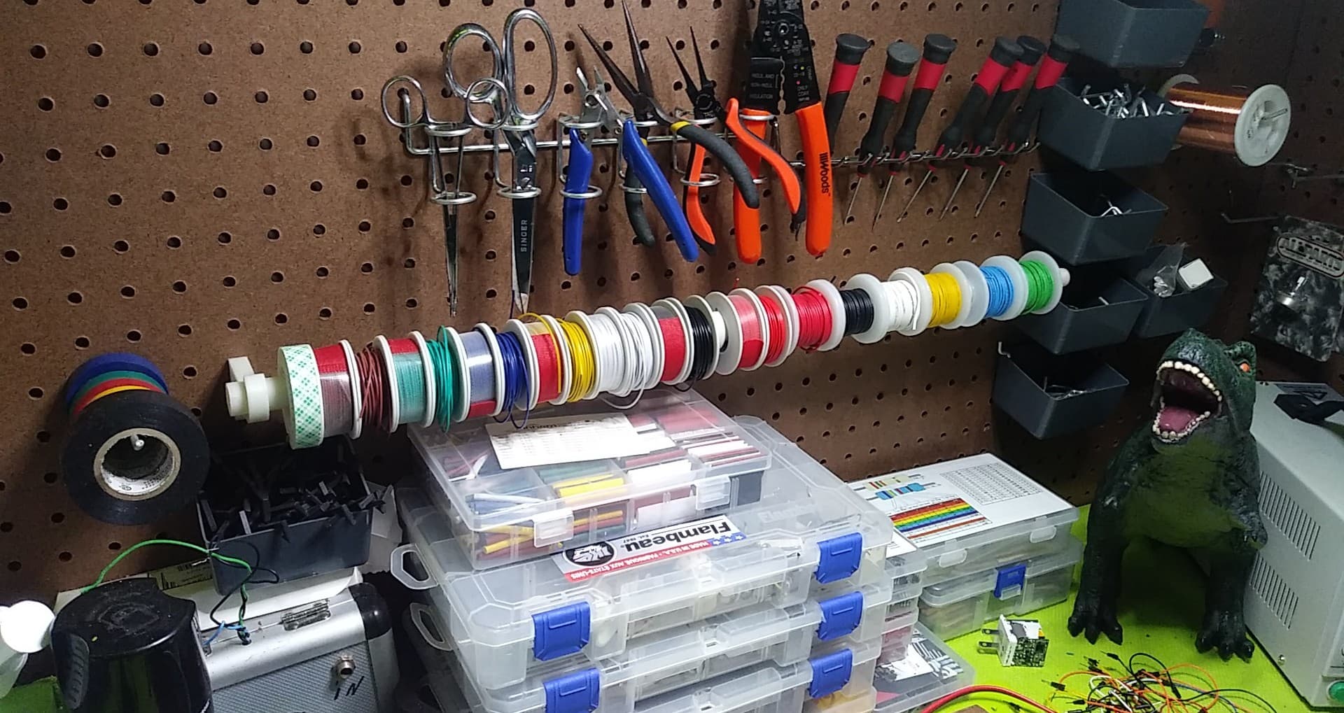 Pegboard Spool holder | Files to download and to 3D print for free - 3DPEA