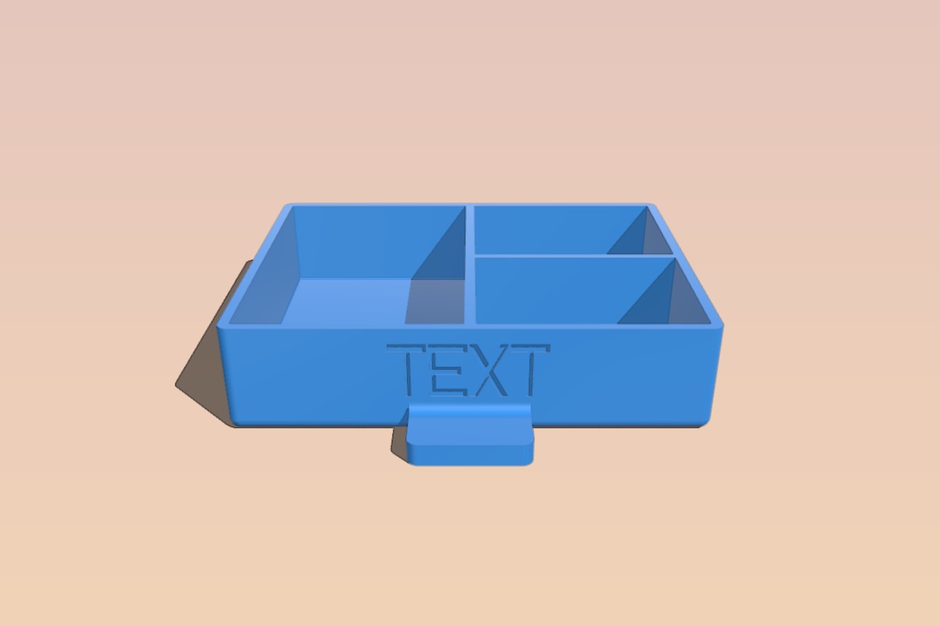 Slightly Modified Drawer Box With Hex Pattern Sides - 3DPEA