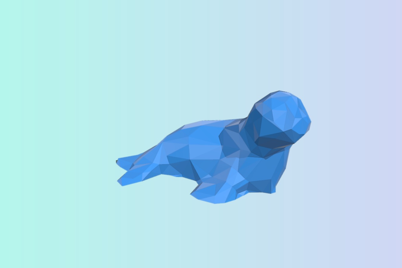 Low Poly Seal - 3dstl